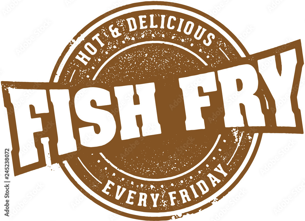 Vintage Friday Fish Fry Sign Stock Vector | Adobe Stock