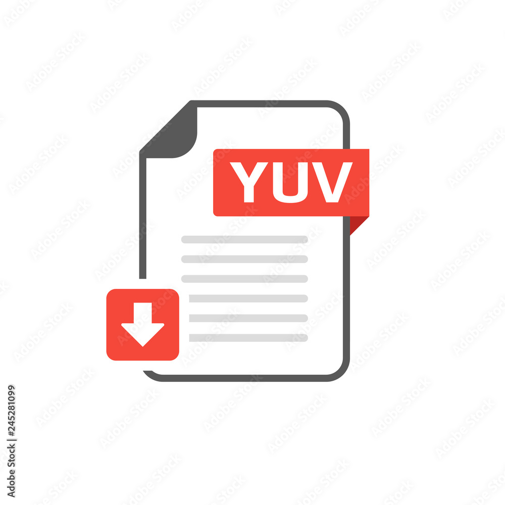 Download YUV file format, extension icon Stock Vector | Adobe Stock