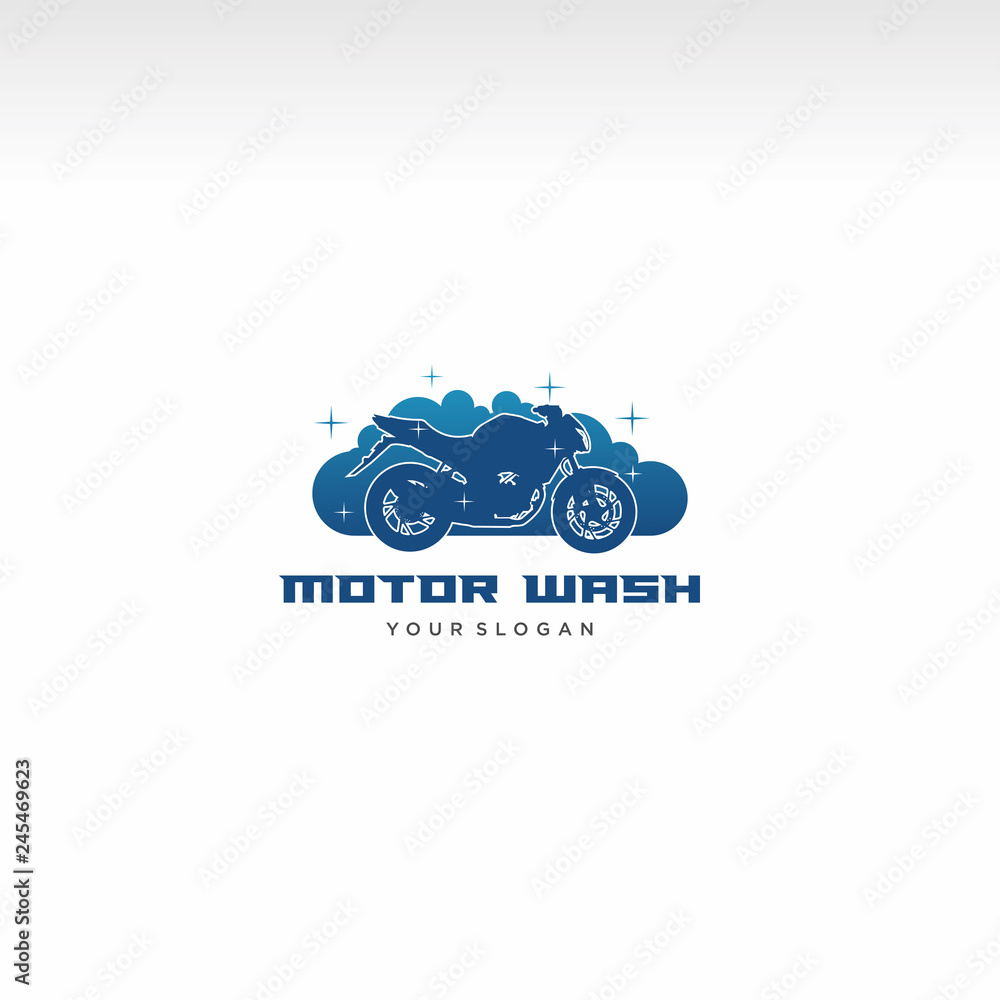 exclusive wash,special motor wash logo vector Stock Vector | Adobe Stock