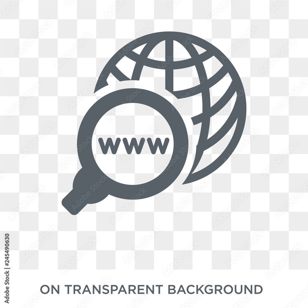 Domains icon. Trendy flat vector Domains icon on transparent background ...
