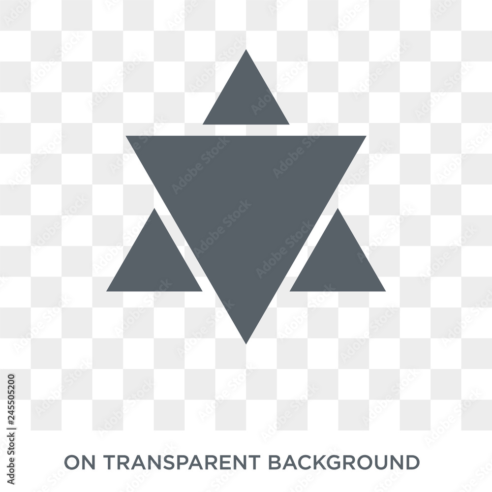 Hebrew icon. Trendy flat vector Hebrew icon on transparent background ...
