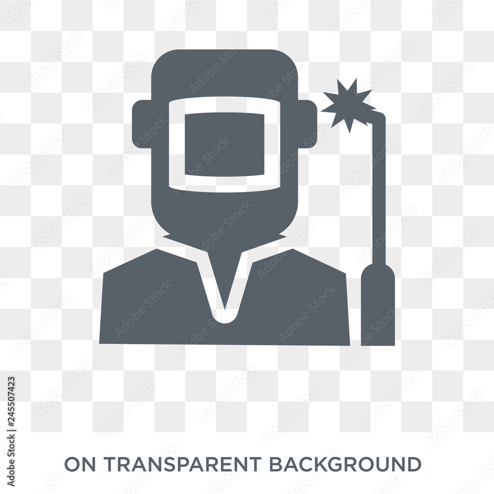 Welder icon. Trendy flat vector Welder icon on transparent background ...