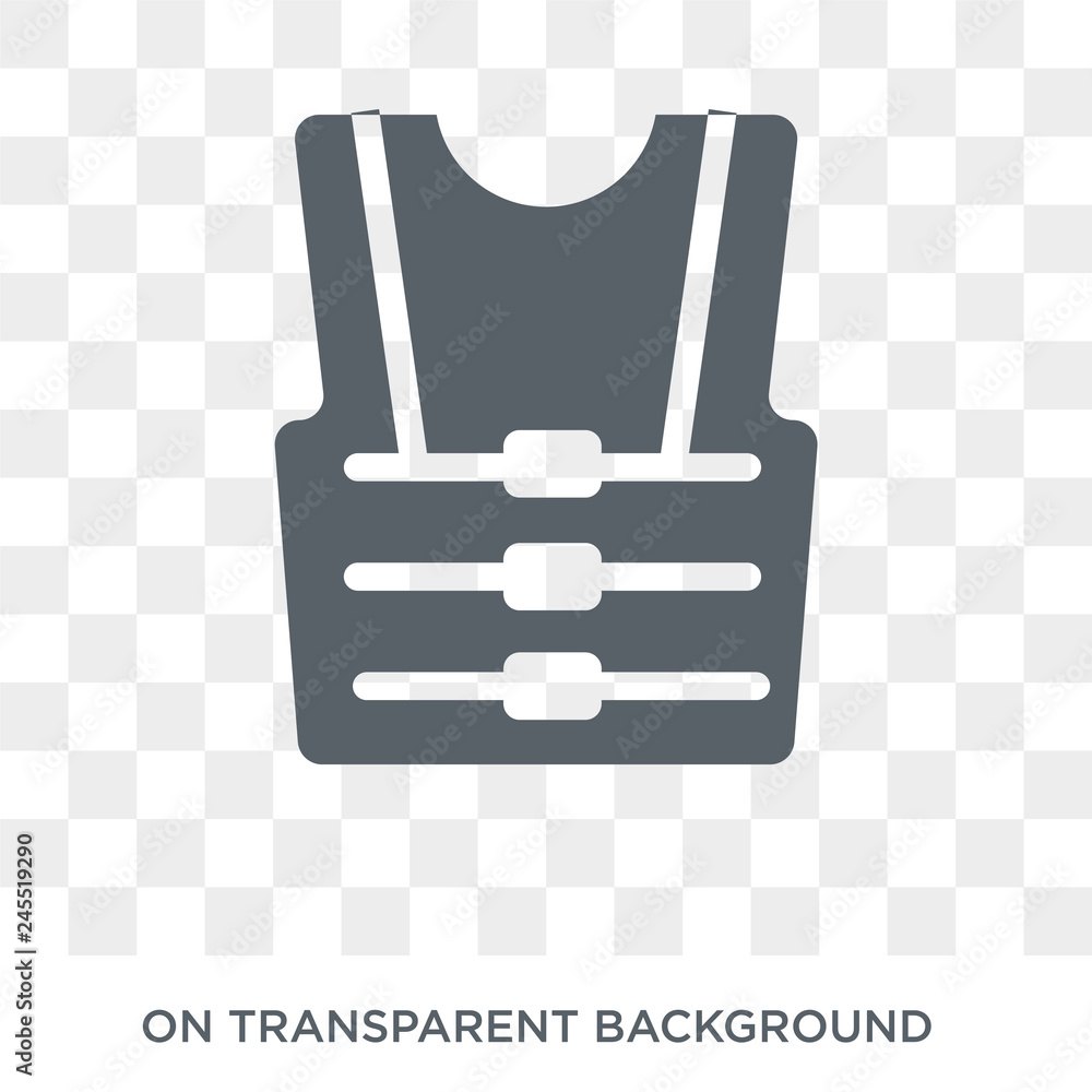 Bulletproof icon. Bulletproof design concept from Army collection ...