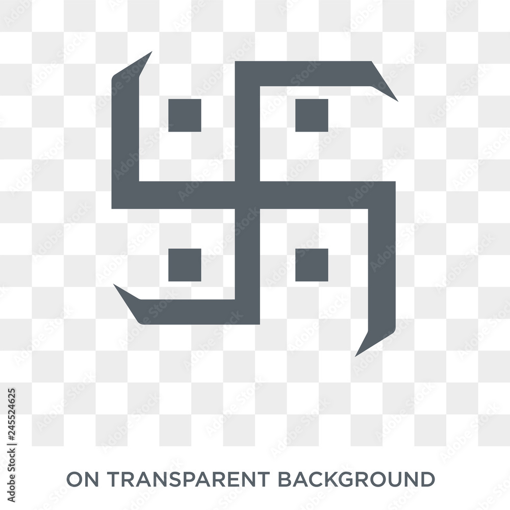 hindu Swastika icon. Trendy flat vector hindu Swastika icon on ...