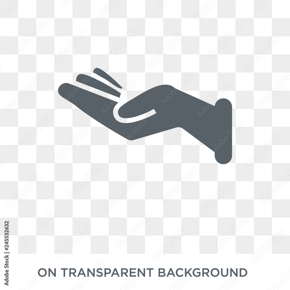 Vector de Stock Open hand icon. Trendy flat vector Open hand icon on ...