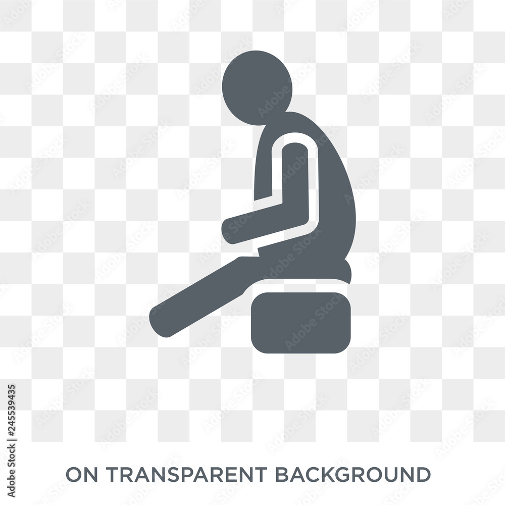 lazy human icon. Trendy flat vector lazy human icon on transparent ...