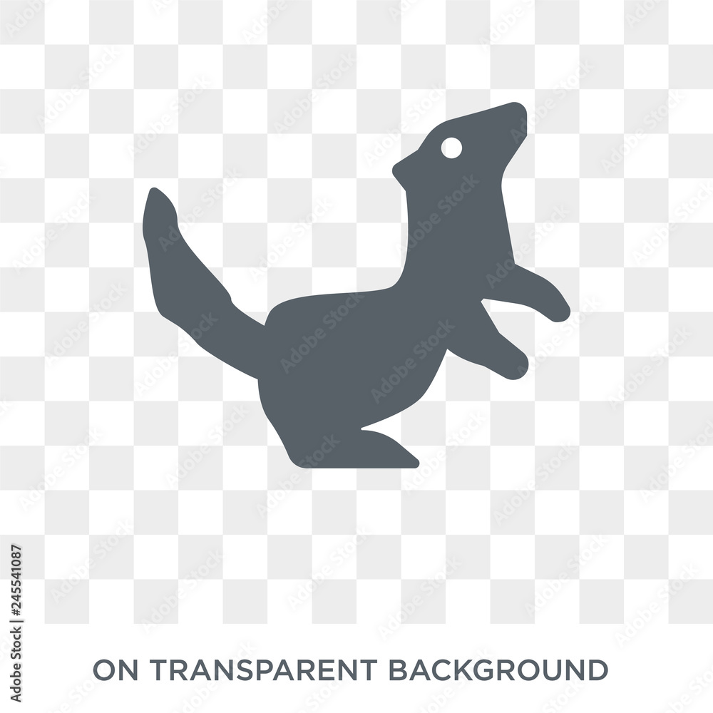 Ermine icon. Trendy flat vector Ermine icon on transparent background ...
