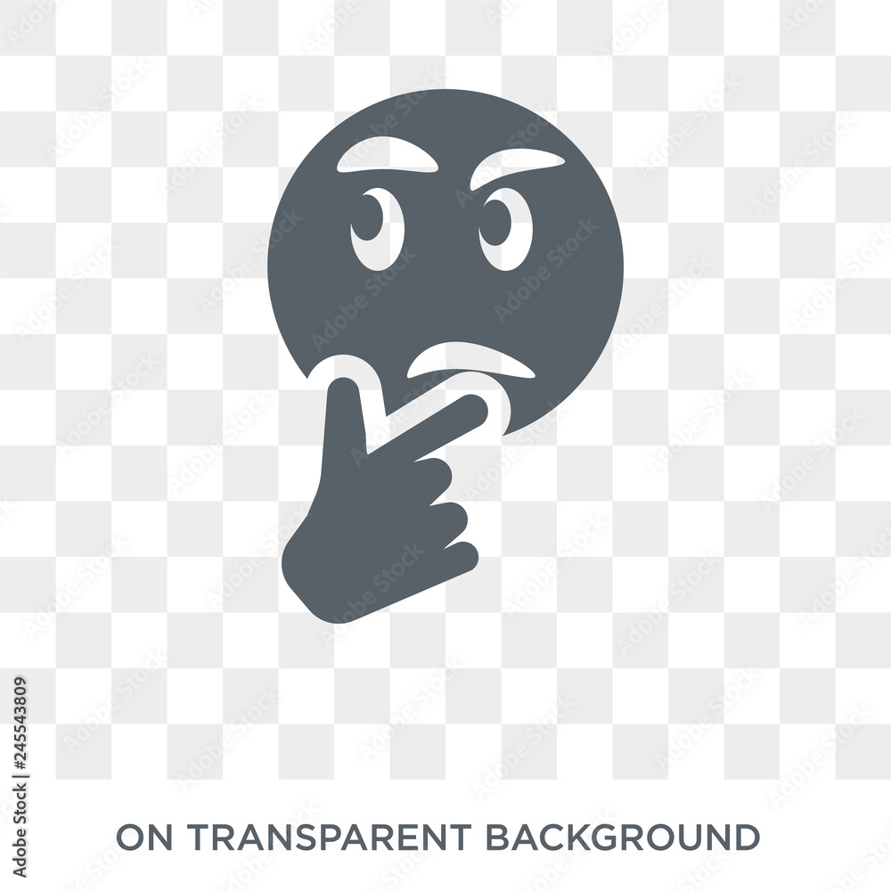 Stock-Vektorgrafik „Suspect emoji icon. Suspect emoji design concept ...