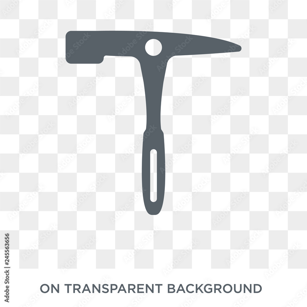 Brick hammer icon. Trendy flat vector Brick hammer icon on transparent ...