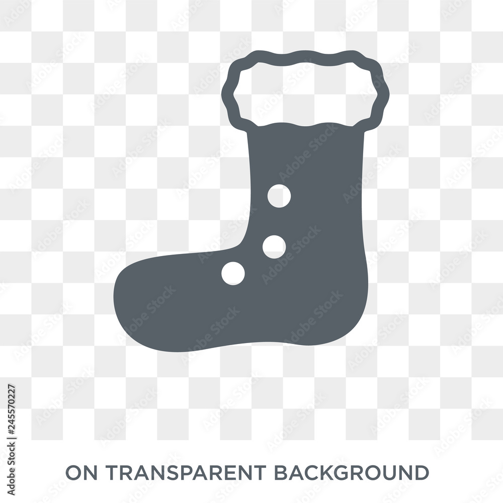 Stock-Vektorgrafik „Santa claus boot icon. Santa claus boot design ...