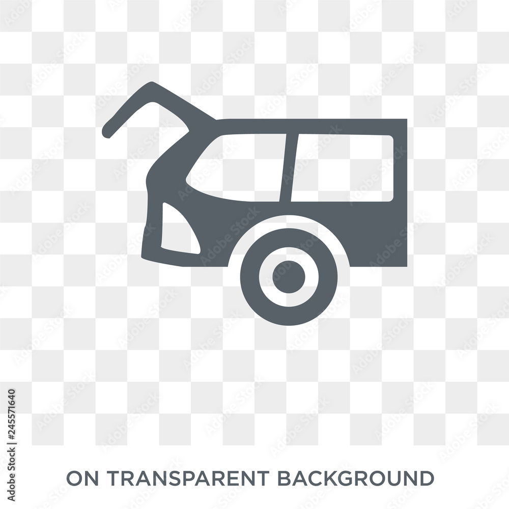 Image vectorielle Stock car tailgate icon. car tailgate design concept ...