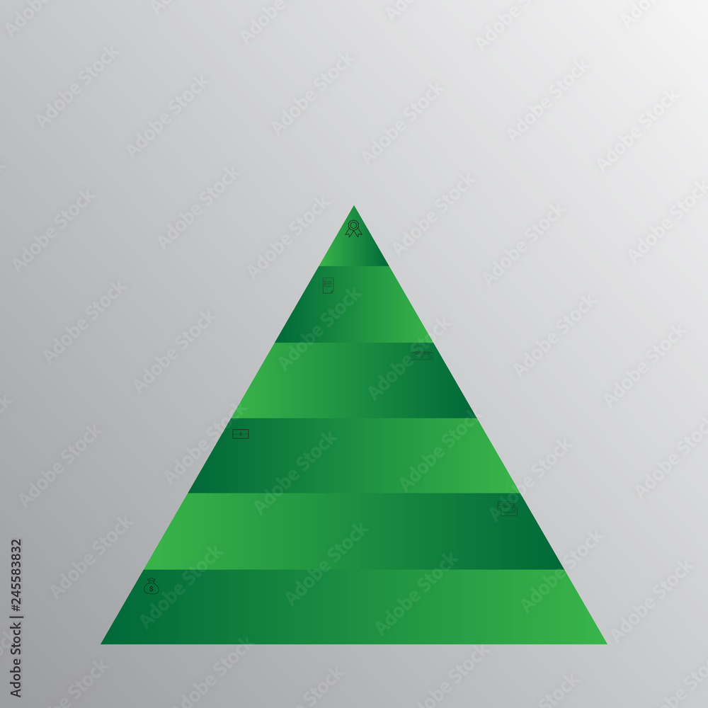 infographics triangle/In the picture, a triangle with a gradient fill ...
