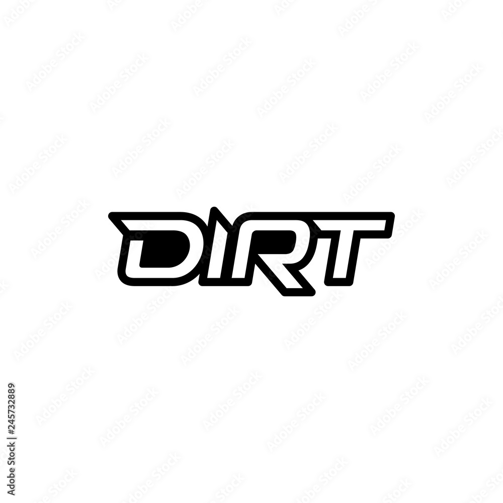 Dirt logo vector design. Extreme offroad sports logotype template ...