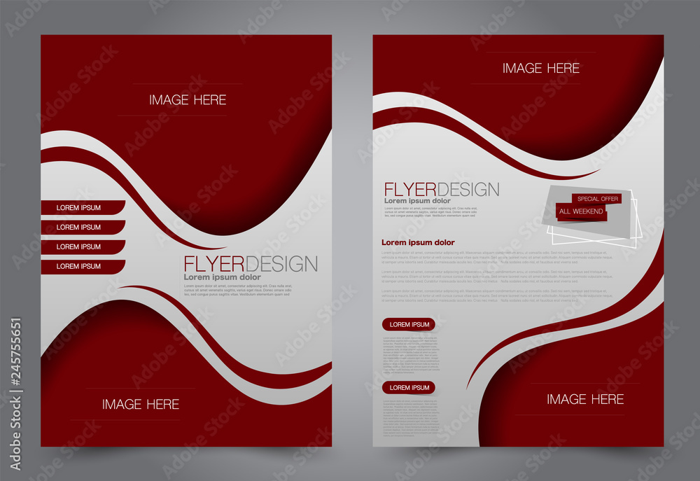 Flyer template. Brochur design for a business, education, advertisement ...