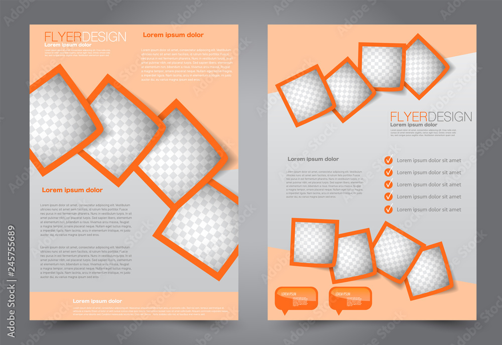 Flyer template. Brochur design for a business, education, advertisement ...