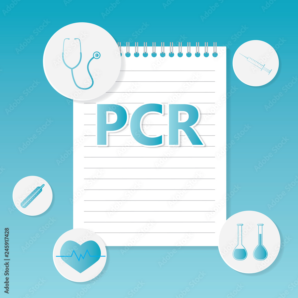 PCR (Polymerase Chain Reaction) medical concept- vector illustration ...
