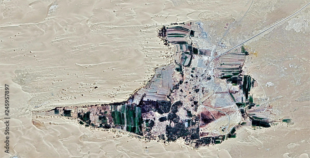abstract landscape of the deserts of Africa from the air emulating the ...