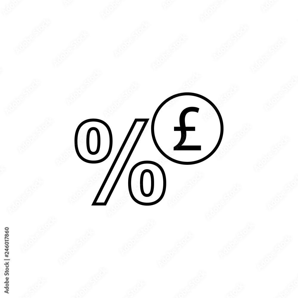 percent, pound icon. Element of finance illustration. Signs and symbols ...