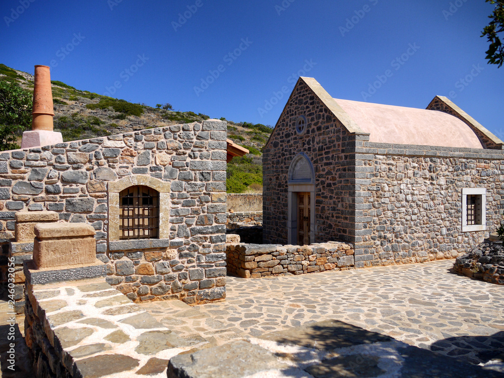 Church of St Luke, Kolokitha, Elounda, Crete Stock Photo | Adobe Stock