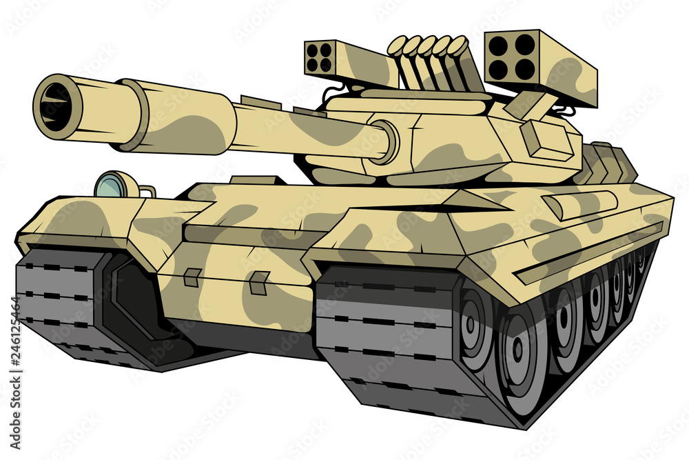 Vetor battle tank logo, camouflage tank, battle tank colored drawing ...
