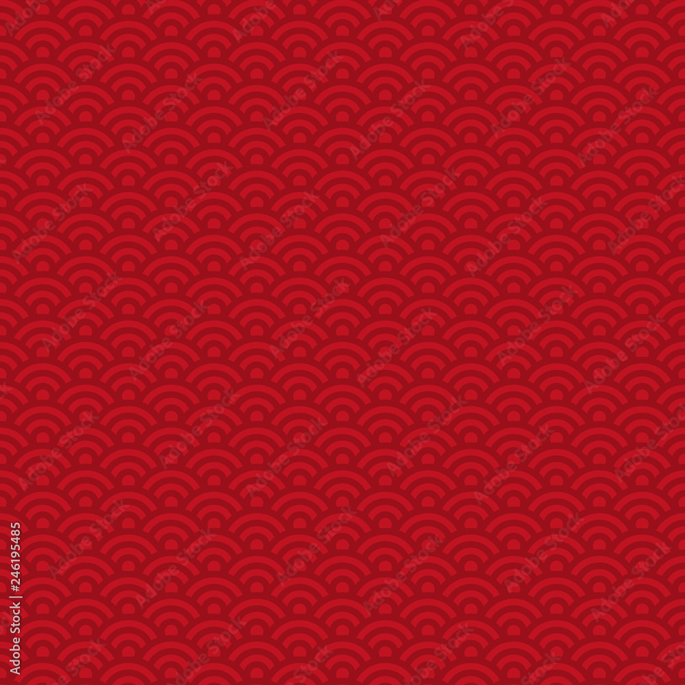 Lunar New Year Seamless Pattern - Red pattern design for Lunar or ...