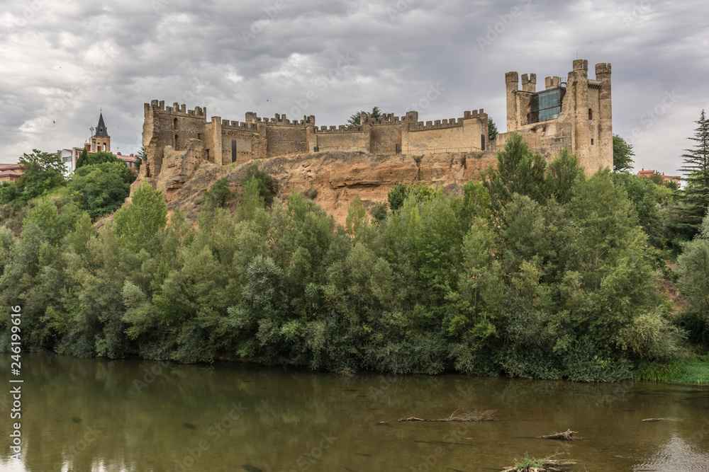 The Castle of Valencia de Don Juan is a historical building, a ...