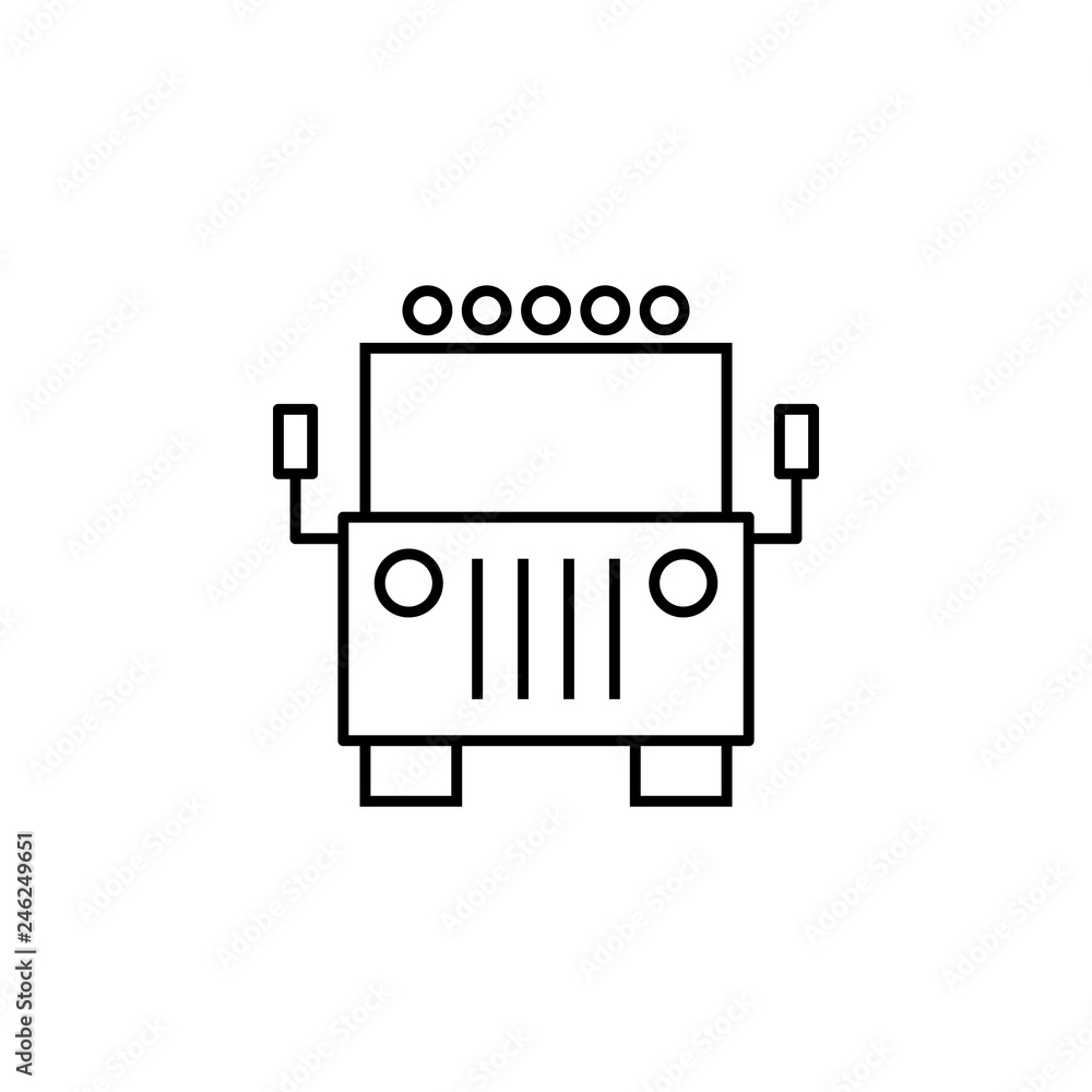 jeep, front, view outline icon. Can be used for web, logo, mobile app ...