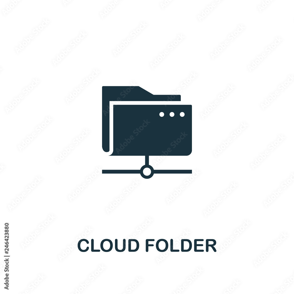 Cloud Folder Icon Premium Style Design From Web Hosting Icon Collection Pixel Perfect Cloud