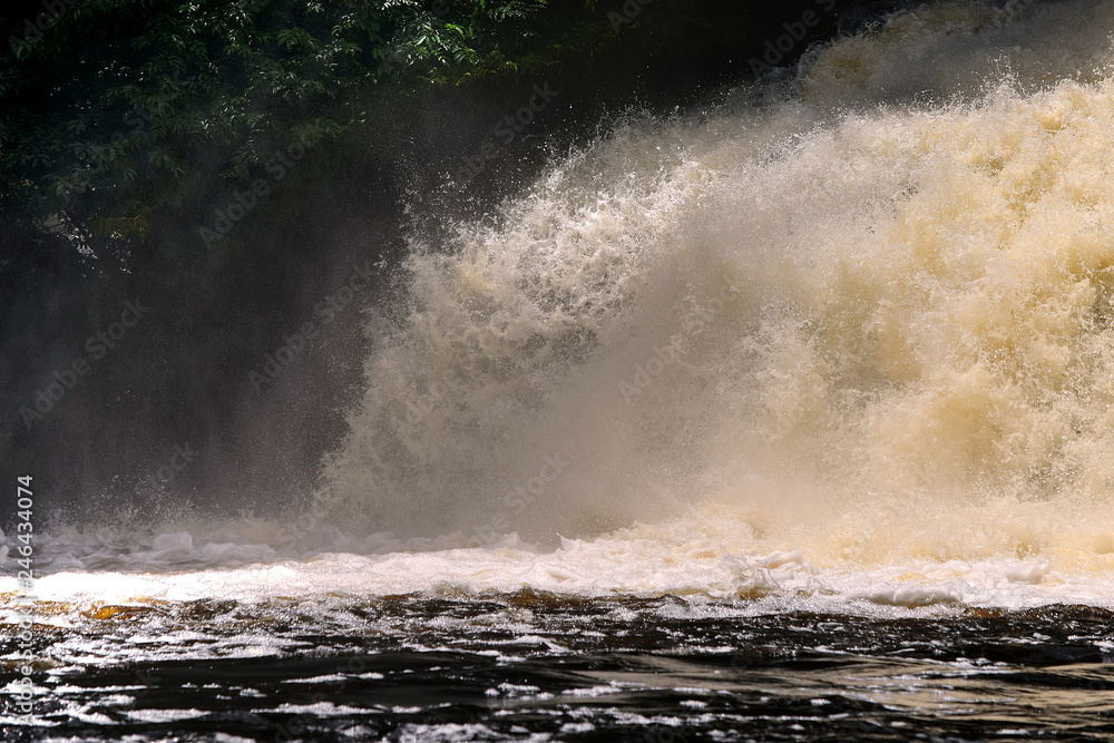 Waterfall in the Amazon, Brazil. Cachoeira do Mutum, near the city of ...