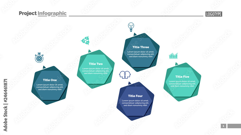 Infographic diagram with five options. Step diagram, option chart ...