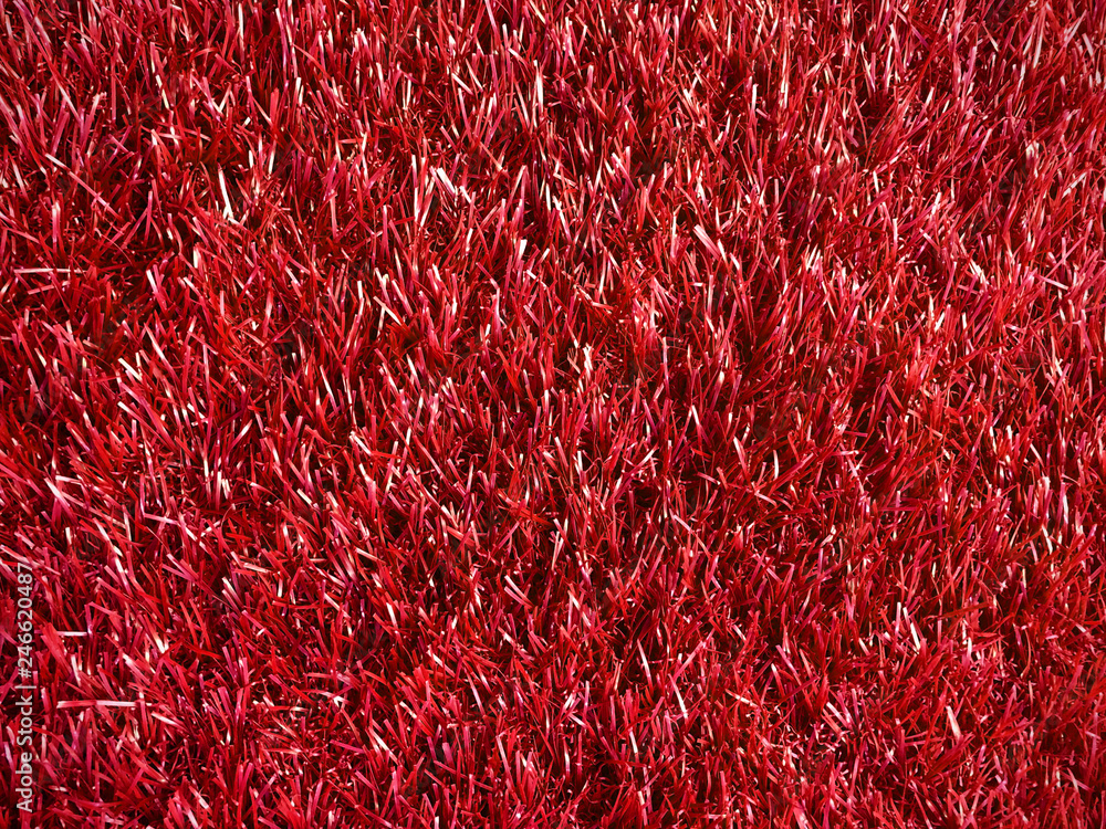 beautiful artificial fur rough texture red color, charming colorful ...