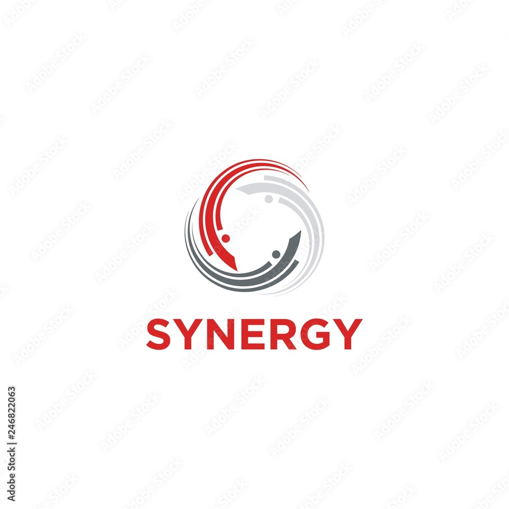 Synergy Logo Design Vector Stock Vector | Adobe Stock