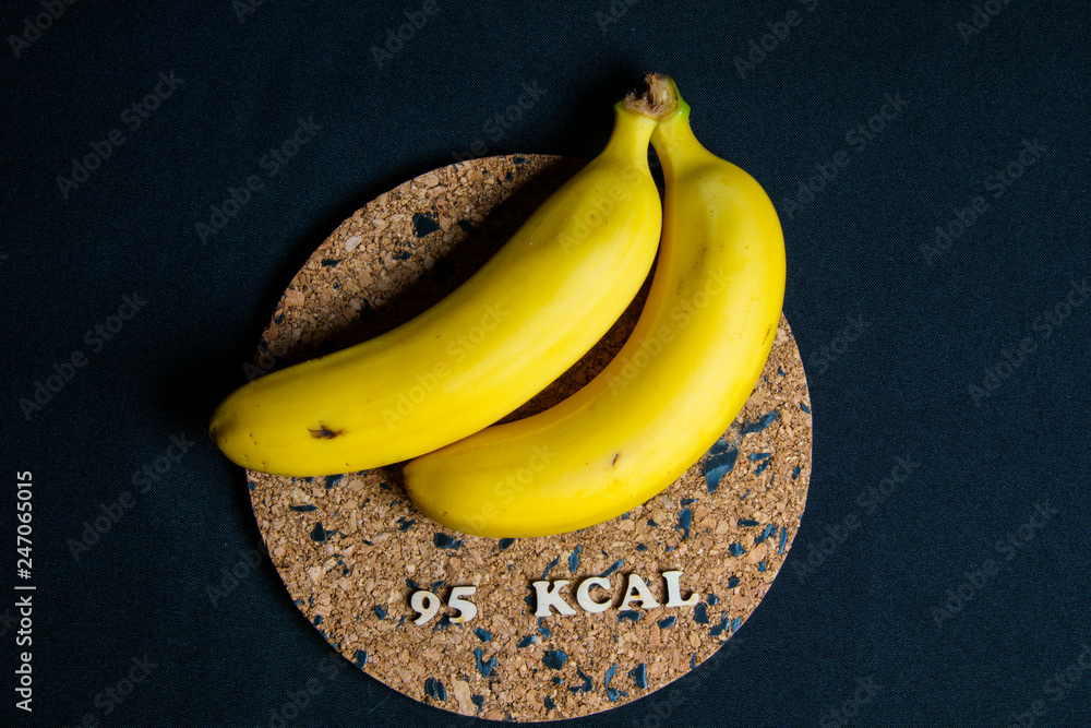 calorie foods banana 95 kcal 100 grams diet Stock Photo | Adobe Stock