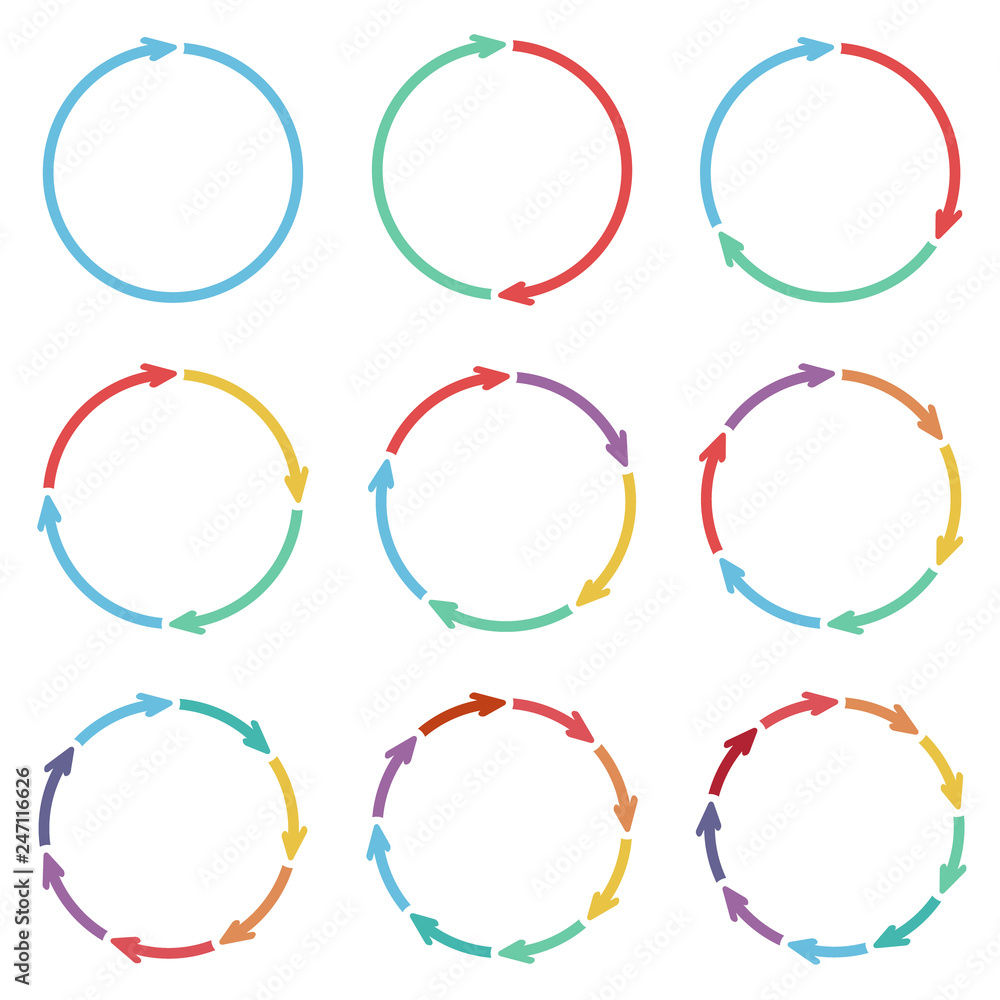 Vector circle arrows for infographic Stock Vector | Adobe Stock