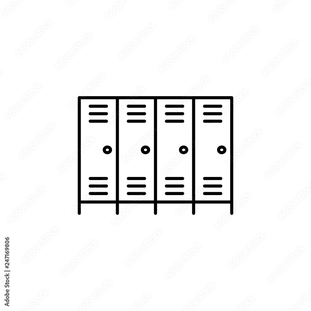 lockers, closet, wardrobe icon. Element of education illustration ...