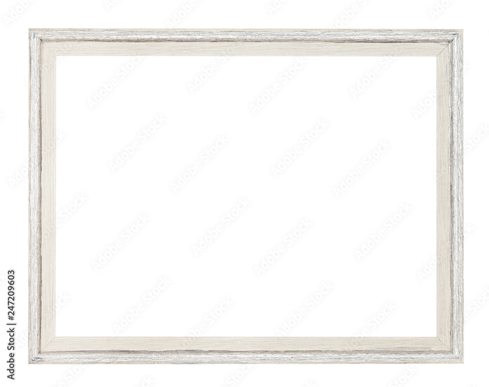 modern simple white painted wooden picture frame Stock Photo | Adobe Stock