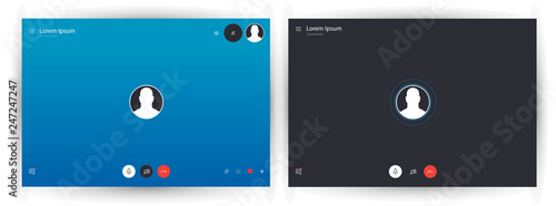 Skype call screen template. Mobile skype layout, Mockup Skype. UI,UX ...