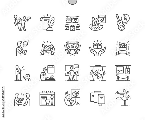 World Day of Culture Well-crafted Pixel Perfect Vector Thin Line Icons ...