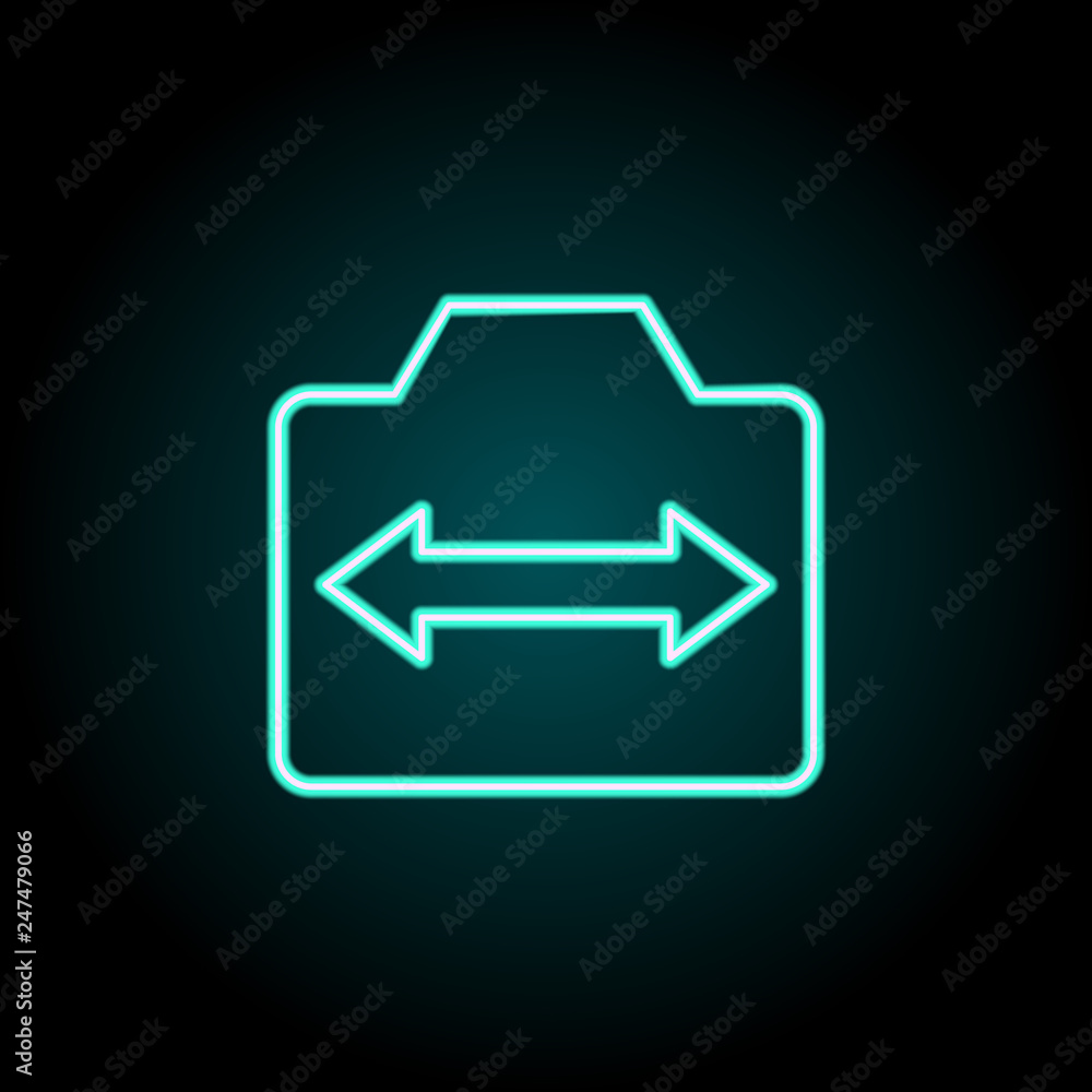 Switch camera sign icon. Elements of Image in neon style icons. Simple ...