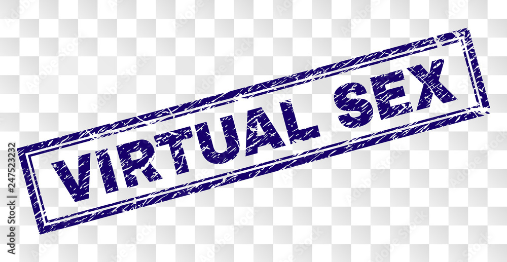 Virtual Sex Stamp Seal Watermark With Rubber Print Style And Double