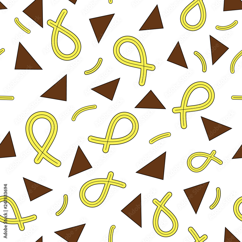 Churros traditional spanish fast food cafe pattern design. Vector ...