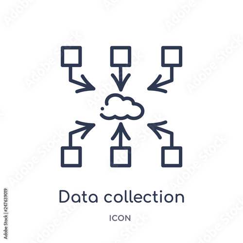 data collection icon from user interface outline collection. Thin line ...