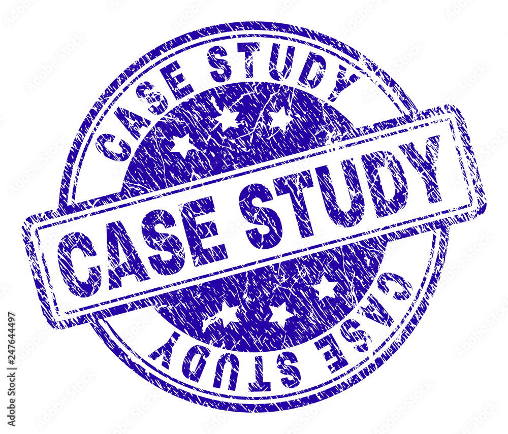 CASE STUDY stamp seal watermark with distress texture. Designed with ...
