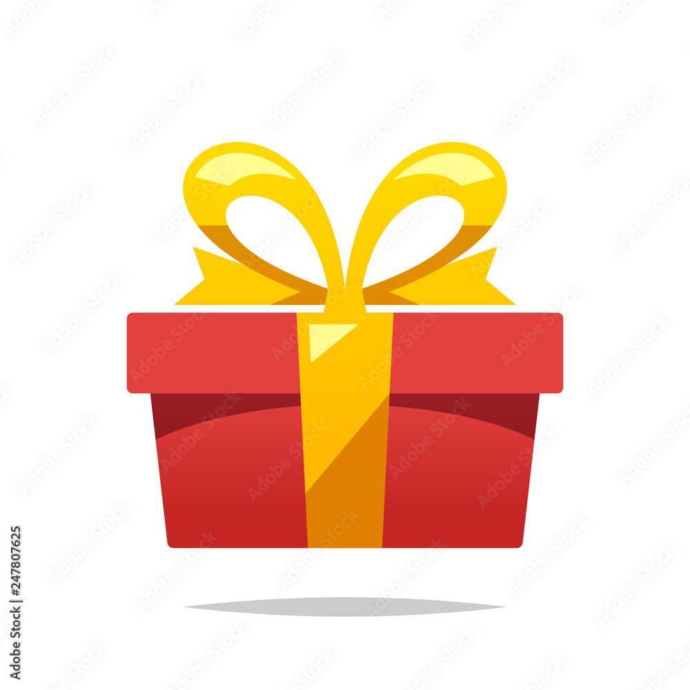 Cartoon gift box vector isolated Stock Vector | Adobe Stock