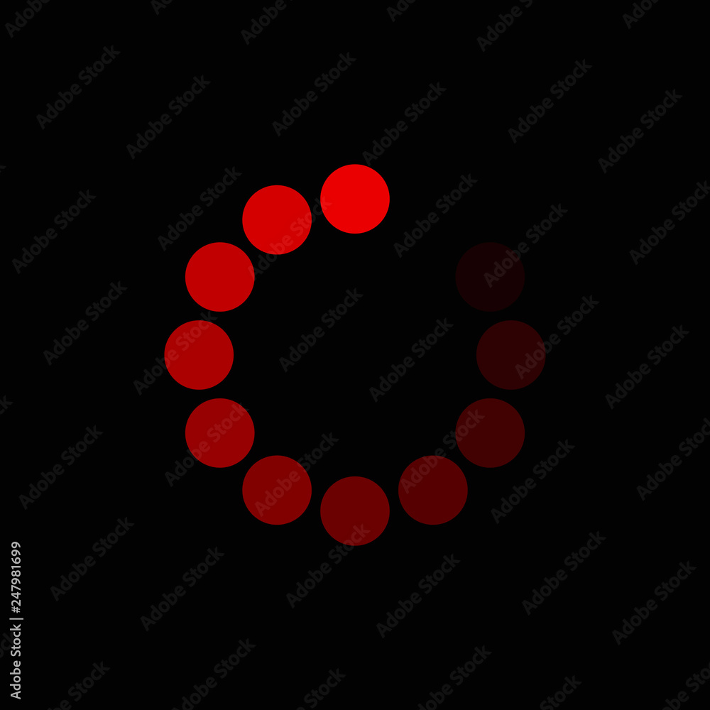 loading circle red on black background. loading circle icon for your ... loading circle red on black background. loading circle icon for your ...