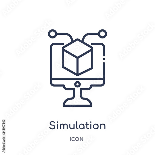 simulation icon from programming outline collection. Thin line ... simulation icon from programming outline collection. Thin line ...