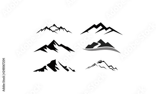 peak logo mountain icon Stock Vector | Adobe Stock