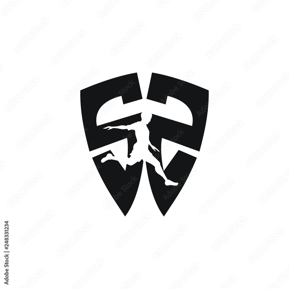 Letter SS Logo Vector for the soccer industry Stock Vector | Adobe Stock