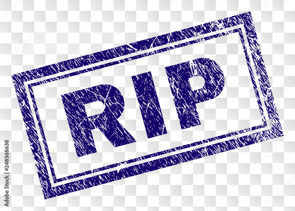 Vettoriale stock di RIP stamp seal watermark with rubber print style ...