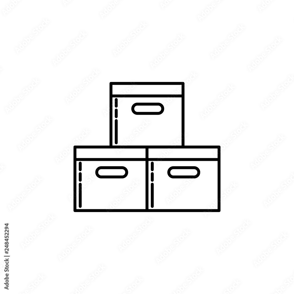logistics boxes. Signs and symbols can be used for web, logo, mobile ...
